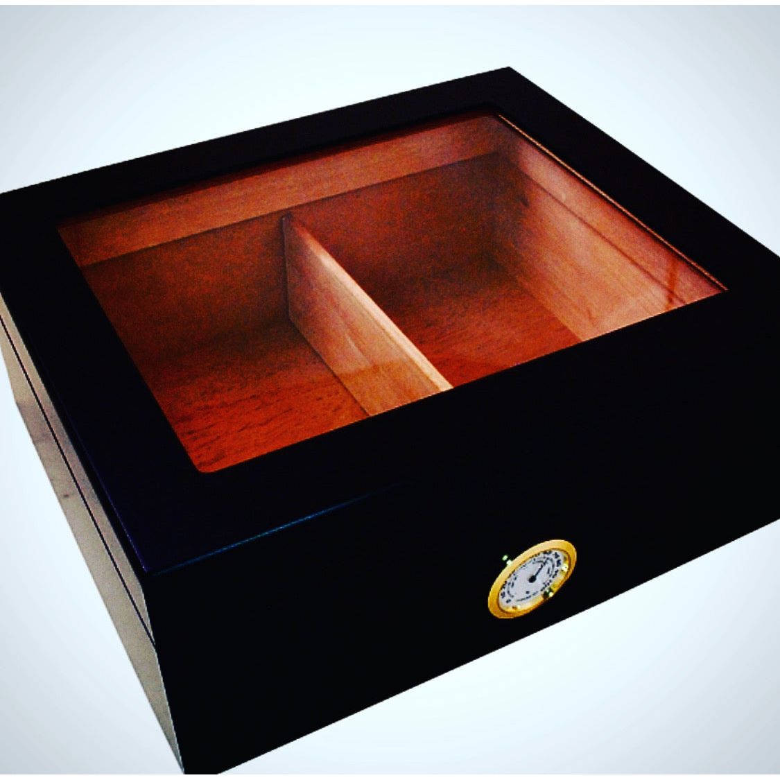 Monaco Glass Top Cigar Humidor – 50 Cigar Capacity | Elegant Gift for ...